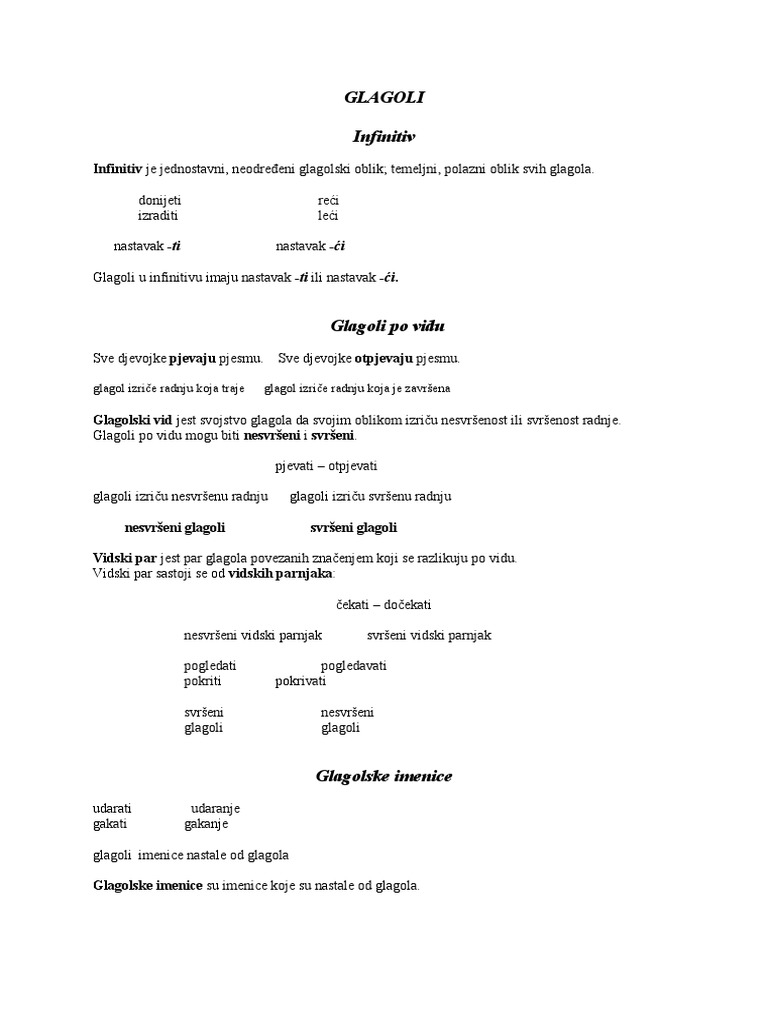 Glagoli Sinteza | PDF