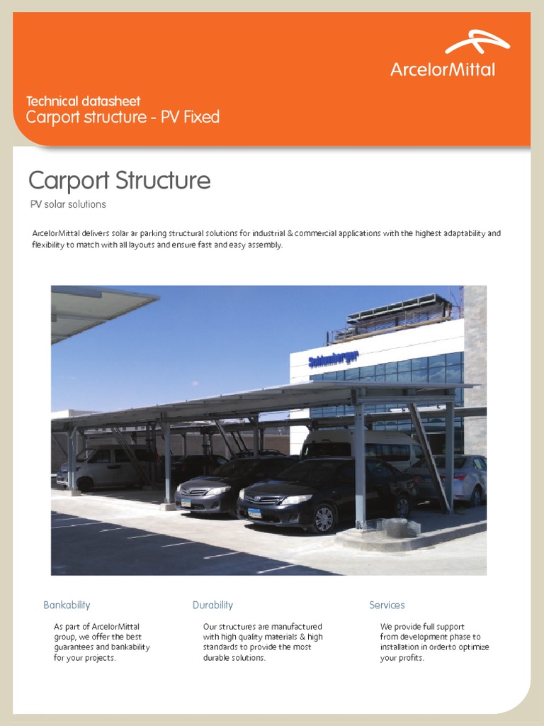 Technical Datasheet-Carport Structure v1 | PDF | Materials | Building Engineering