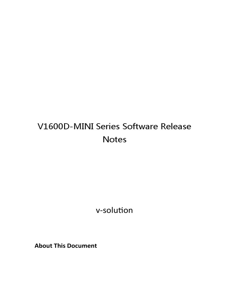 V1600D-MINI Series Software V2 | PDF | Password | I Pv6