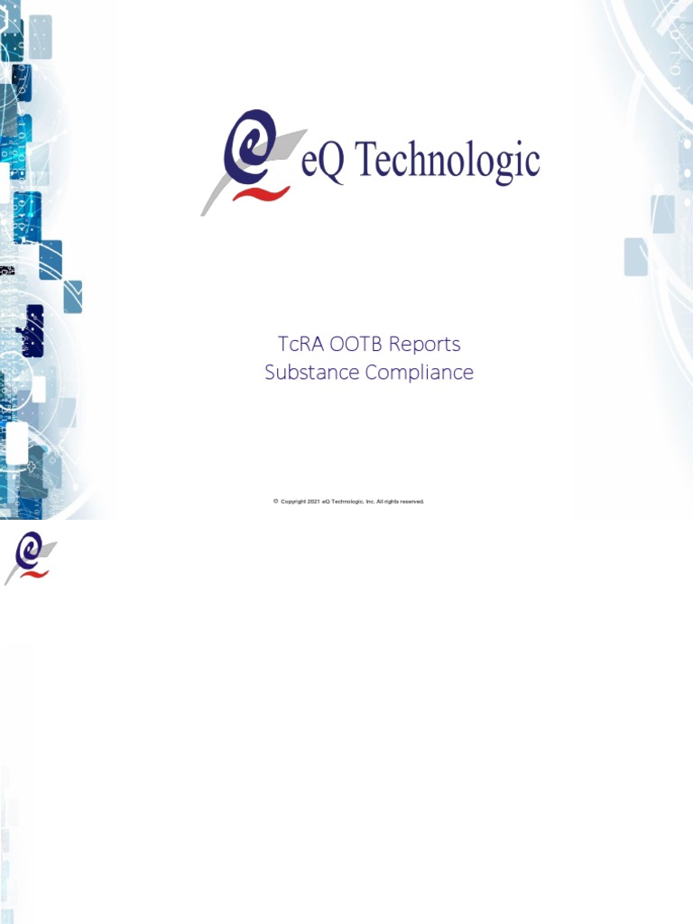 OOTB Reports - Substance Compliance | PDF | Information Technology Management | Computing