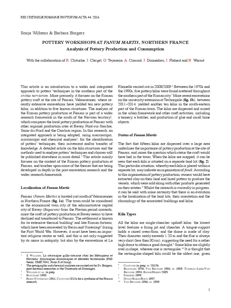 Willems - Borgers: Pottery Workshops at Fanum Martis | Download Free ...