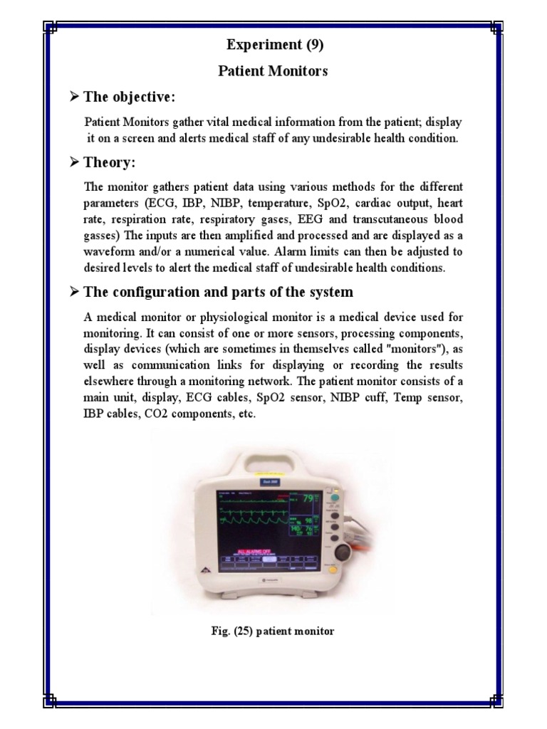 Overview of Patient Monitors | PDF