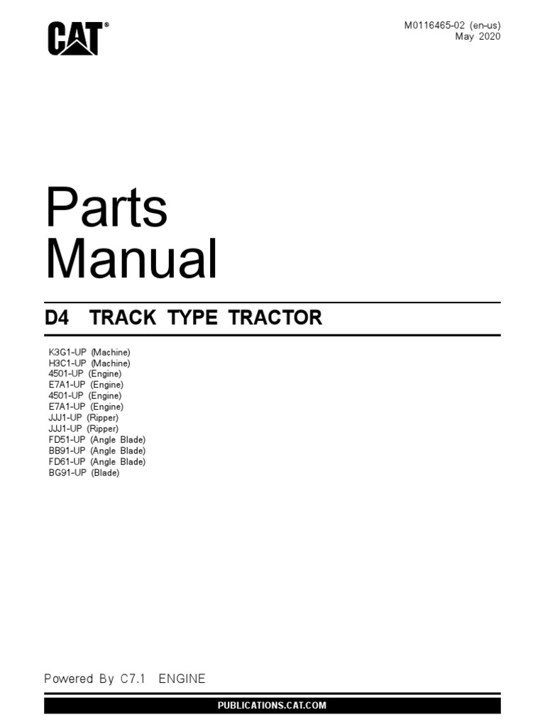 Parts Manual: D4 Track Type Tractor | PDF | Fuse (Electrical) | Machines