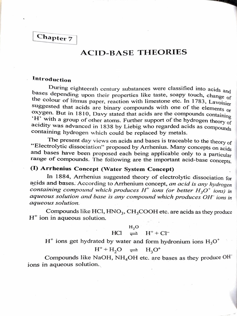 Acid Base Theory | PDF