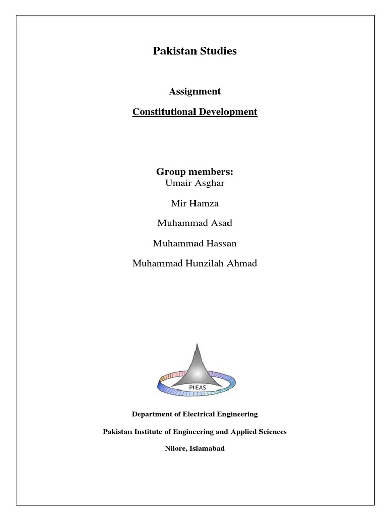 PST Assignment | PDF | Constitution | Pakistan