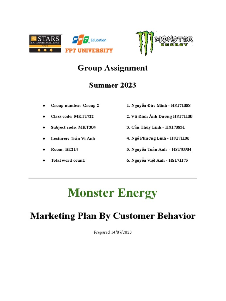 MKT201 - Group 1 - Group Assignment | PDF | Consumer Behaviour ...