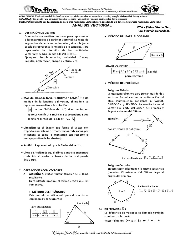 Teoria de Vectores | PDF | Vector Euclidiano | Sistema de coordenadas ...