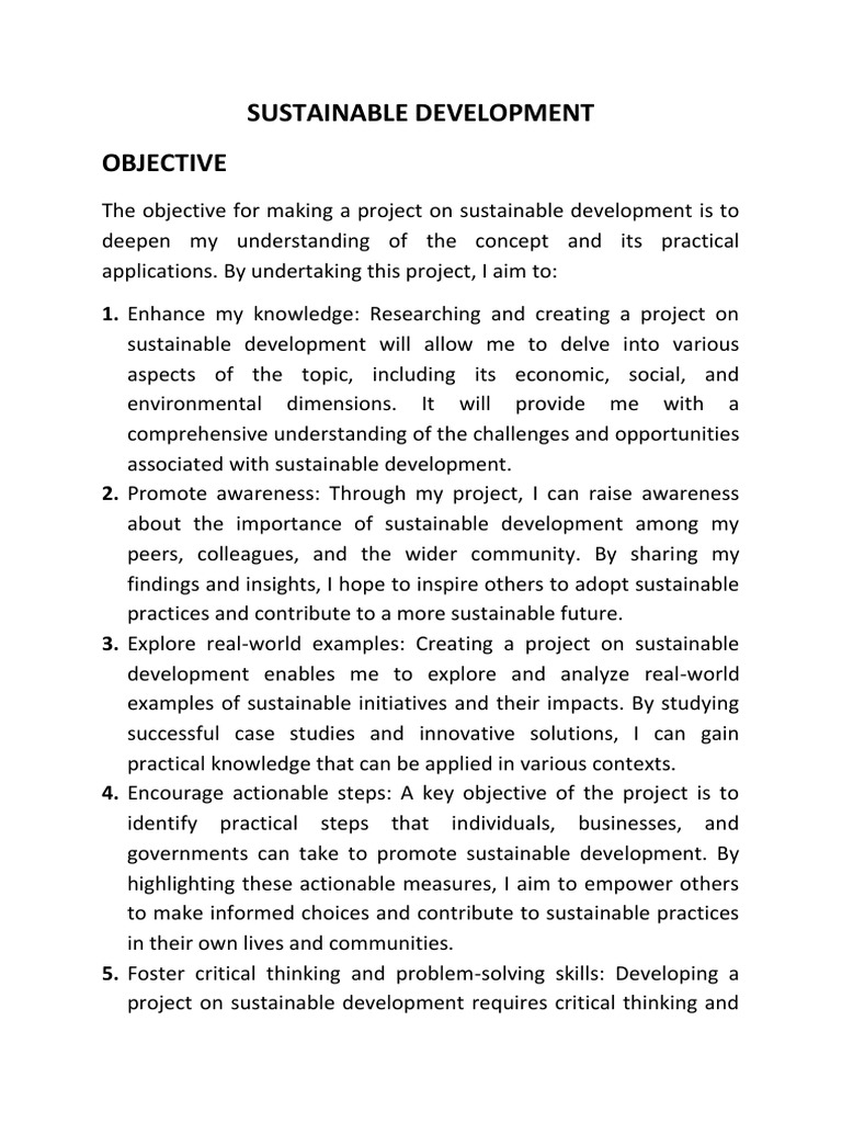 Sustainable Development | PDF | Sustainability | Climate Change