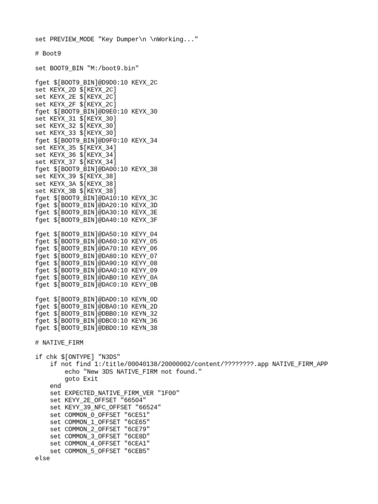 DumpKeys gm9 | PDF | Computing | Software