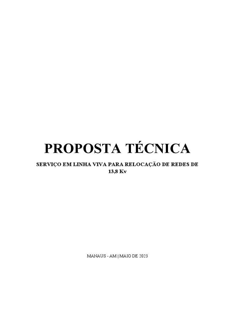 Proposta Técnica - Modelo | PDF