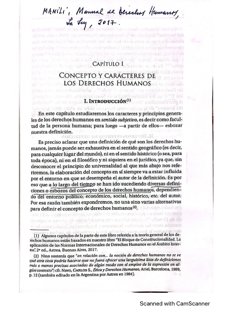 Manili Capítulo 1 Derechos Humanos | PDF