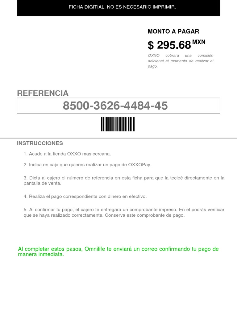 Referencia: Monto A Pagar MXN | PDF