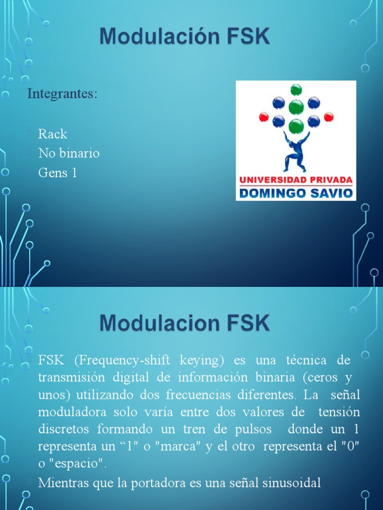 Modulación FSK Exposición 4 | PDF