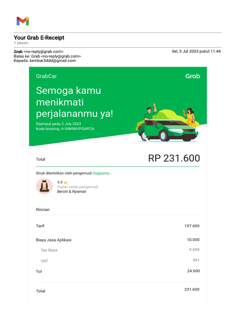 Gmail - Your Grap Bandara | PDF