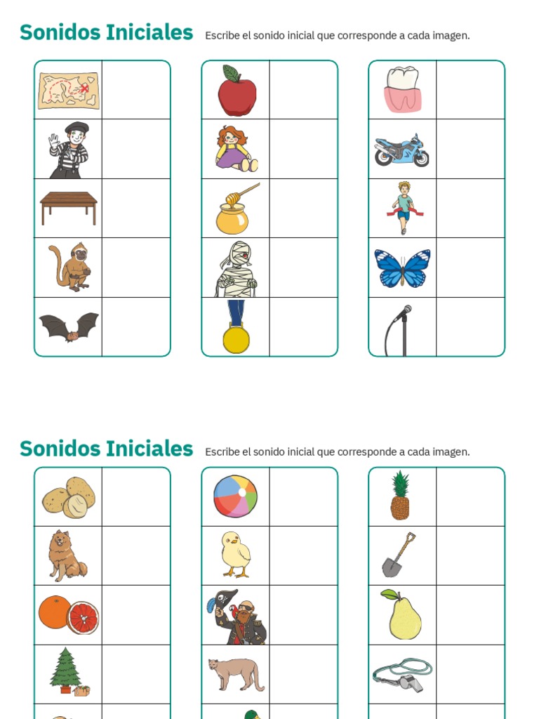 Sonido Inicial M-P-S-L | PDF