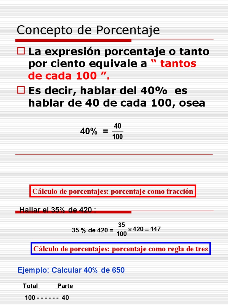 Cálculo y Concepto de Porcentajes | PDF | Triángulo | Porcentaje