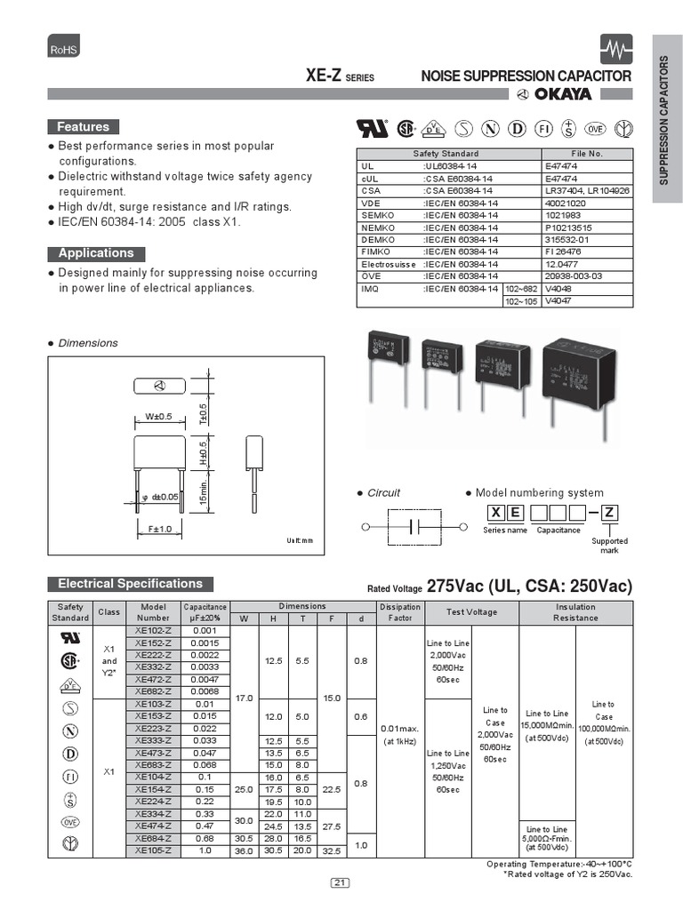 Capacitor Okaya | PDF | Electrical Engineering | Electricity