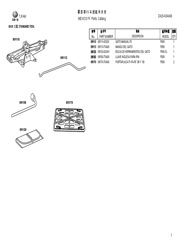 Mexico F5 Parts Catalog | PDF | Propulsion | Engine Technology