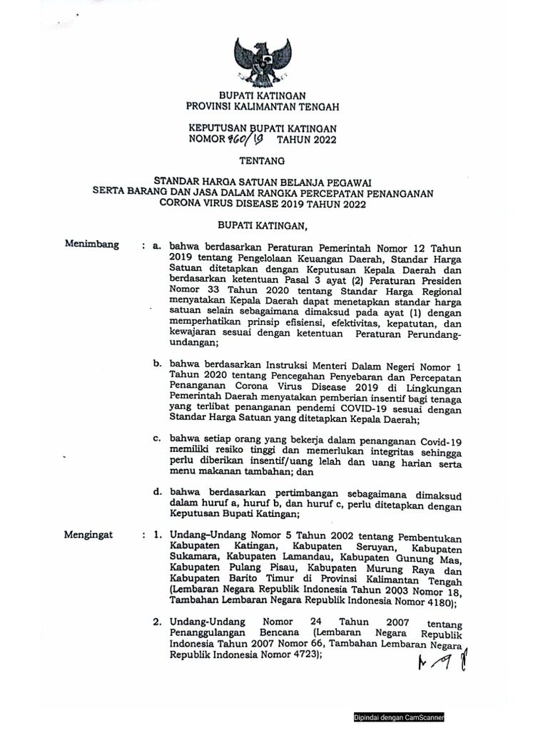 Standar Harga BTT 2022 | PDF