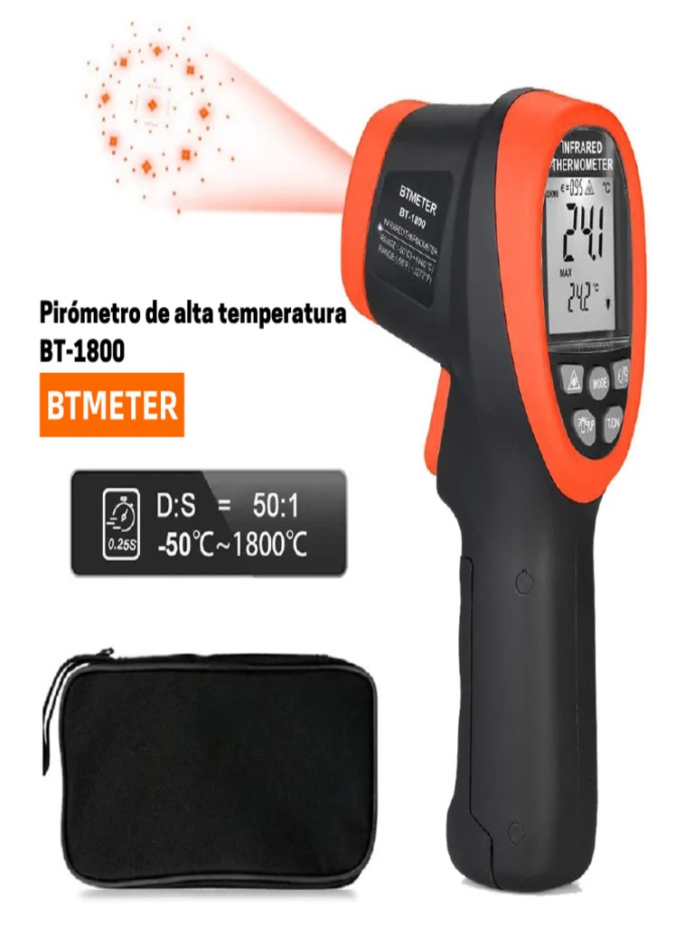 FT Pirómetro de Alta Temperatura BT 1800 Btmeter | PDF