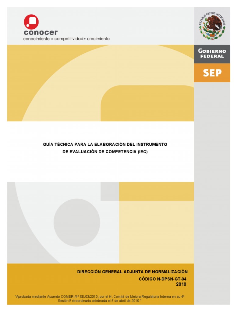 Guia Tecnica para La Elaboracion de Instrumentos de Evaluacion de ...