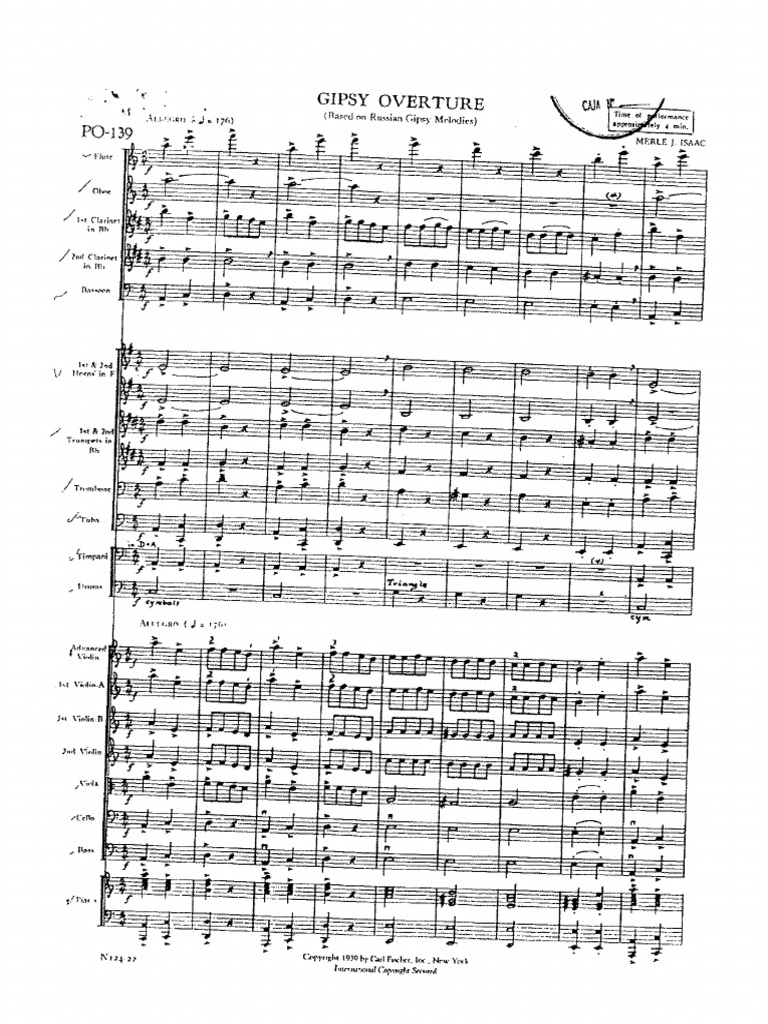 Isaac, Merle - Gipsy Overture - 0score | PDF