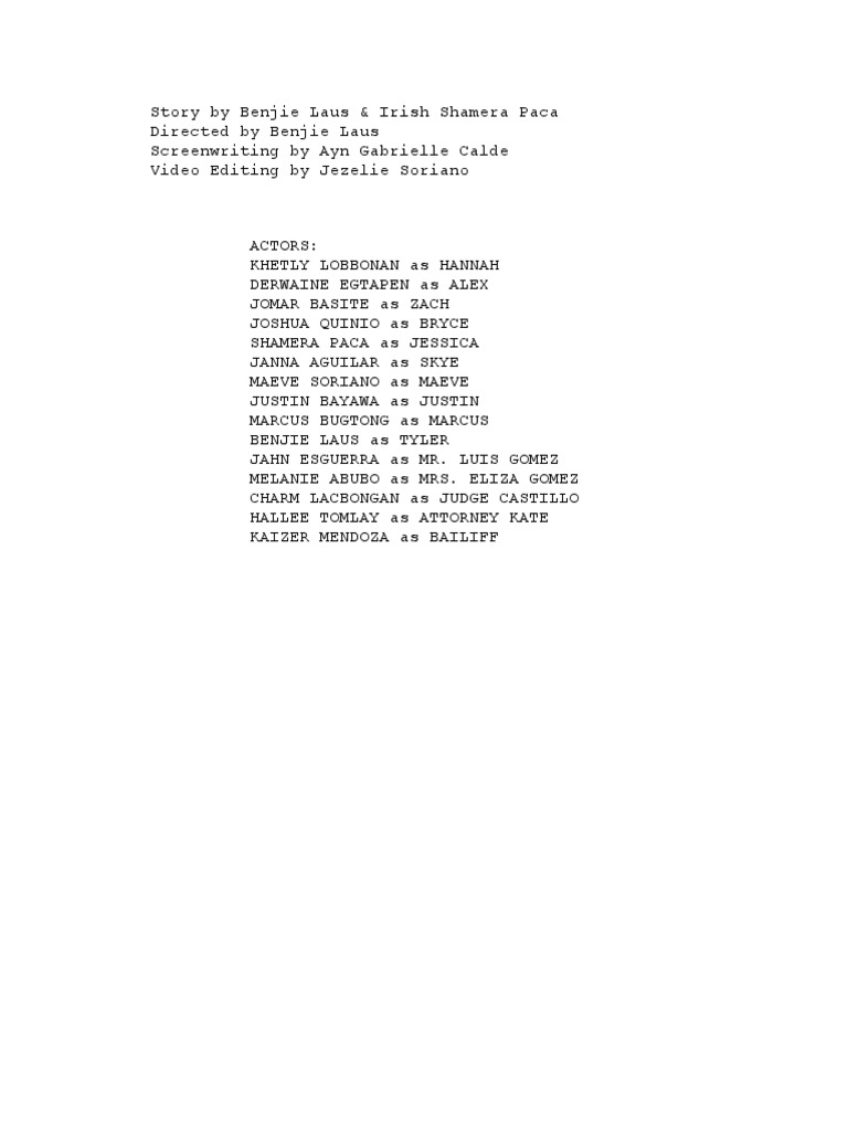 School Script | PDF | Witness
