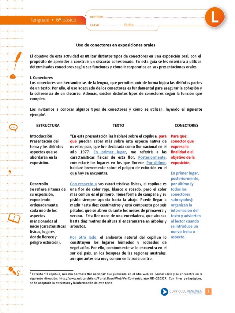 Conectores en Exposiciones Orales | PDF | Flores