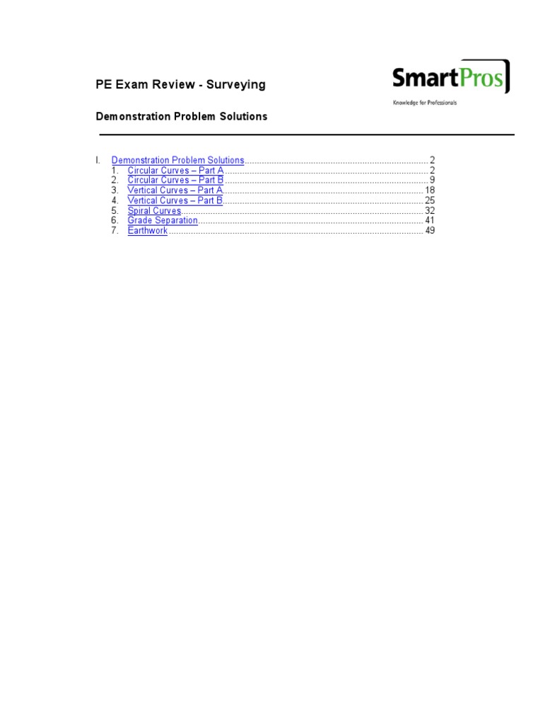 PE Exam Review - Surveying (PDFDrive) | PDF | Curvature | Angle