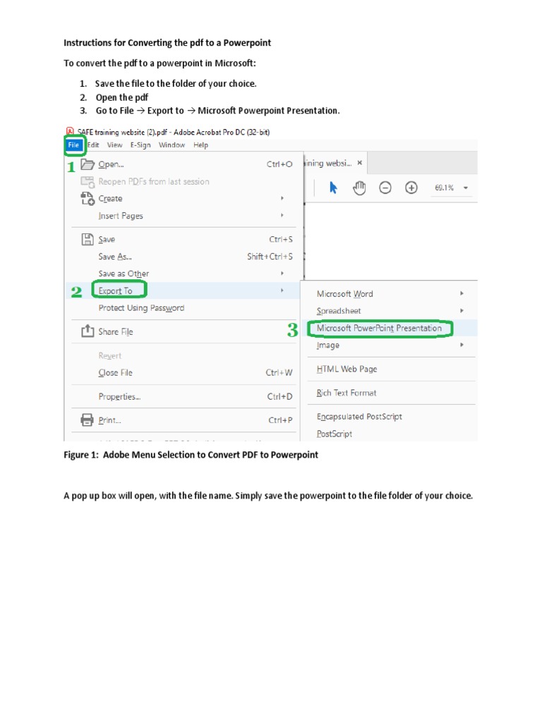 Converting The PDF To A Powerpoint PDF