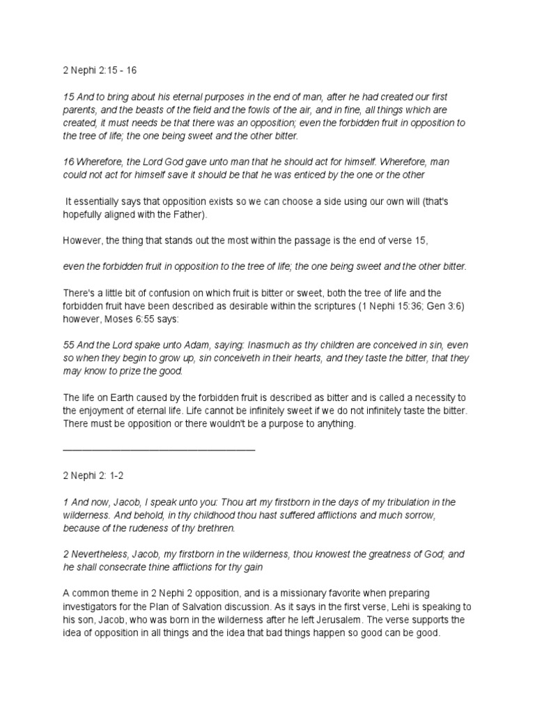 Book of Mormon Scripture Analysis | PDF | Religious Belief And Doctrine ...