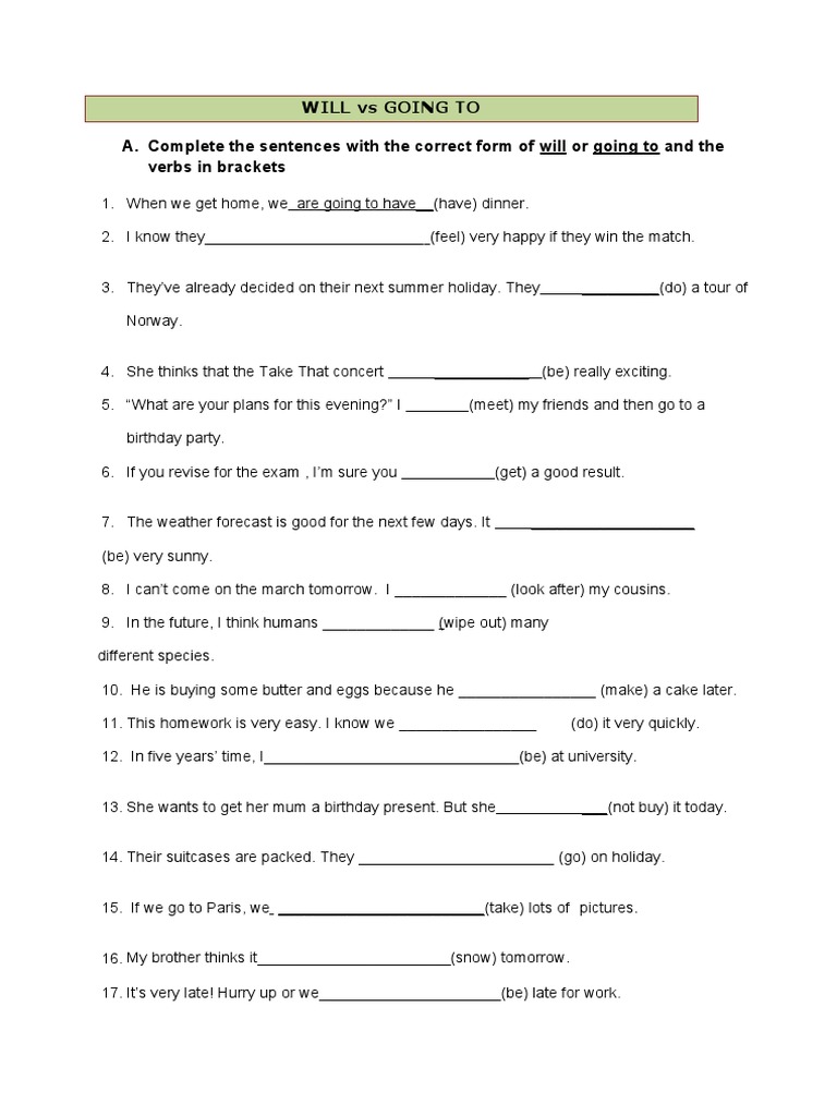 Simple Future Exercises | PDF