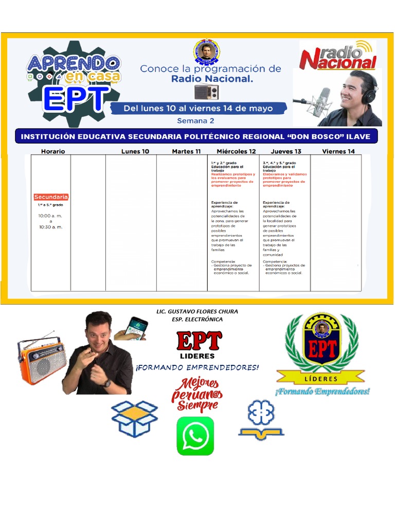 Programa de La Semana 06 Ept - Ies PR - Don Bosco | PDF