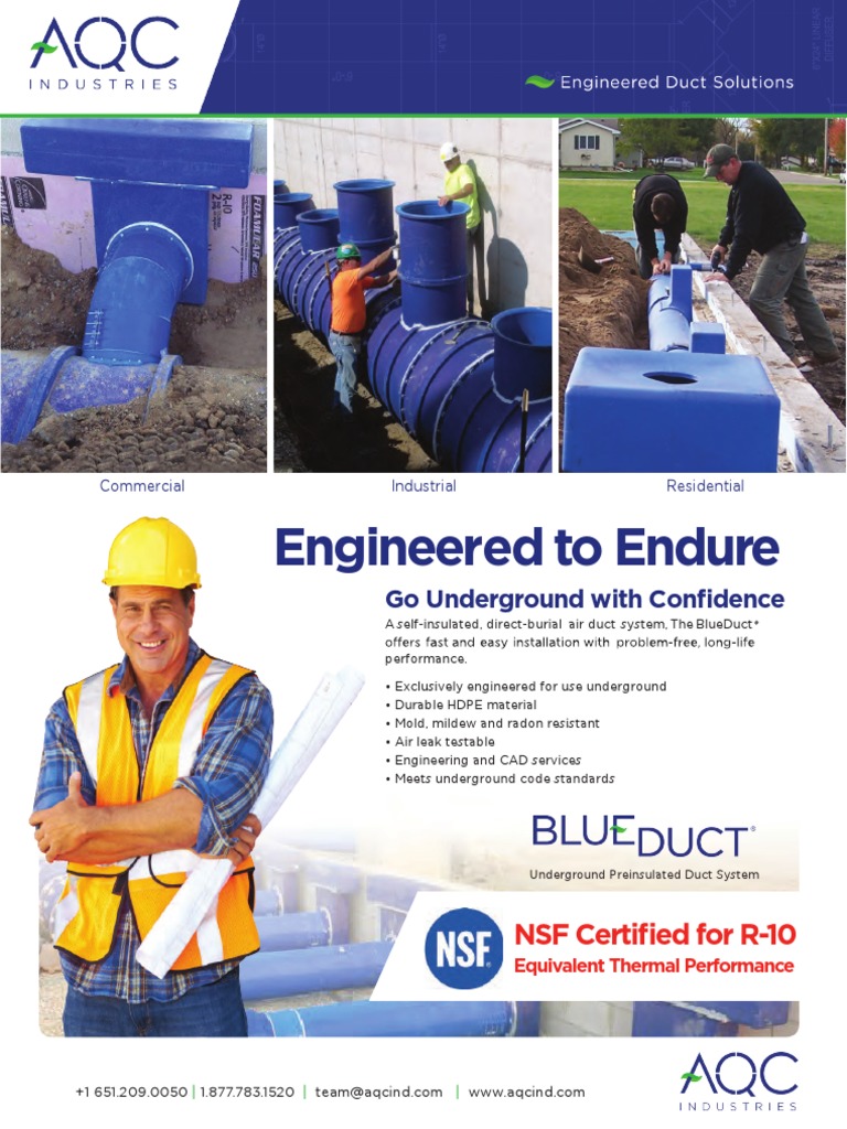 Blue Duct Brochure | PDF | Duct (Flow) | Building Materials