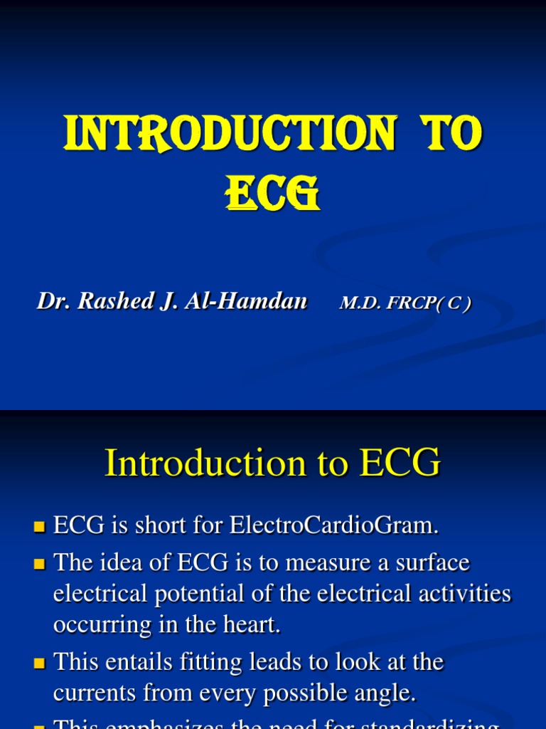 Introduction To ECG For Nursing | PDF | Electrocardiography | Cardiac ...
