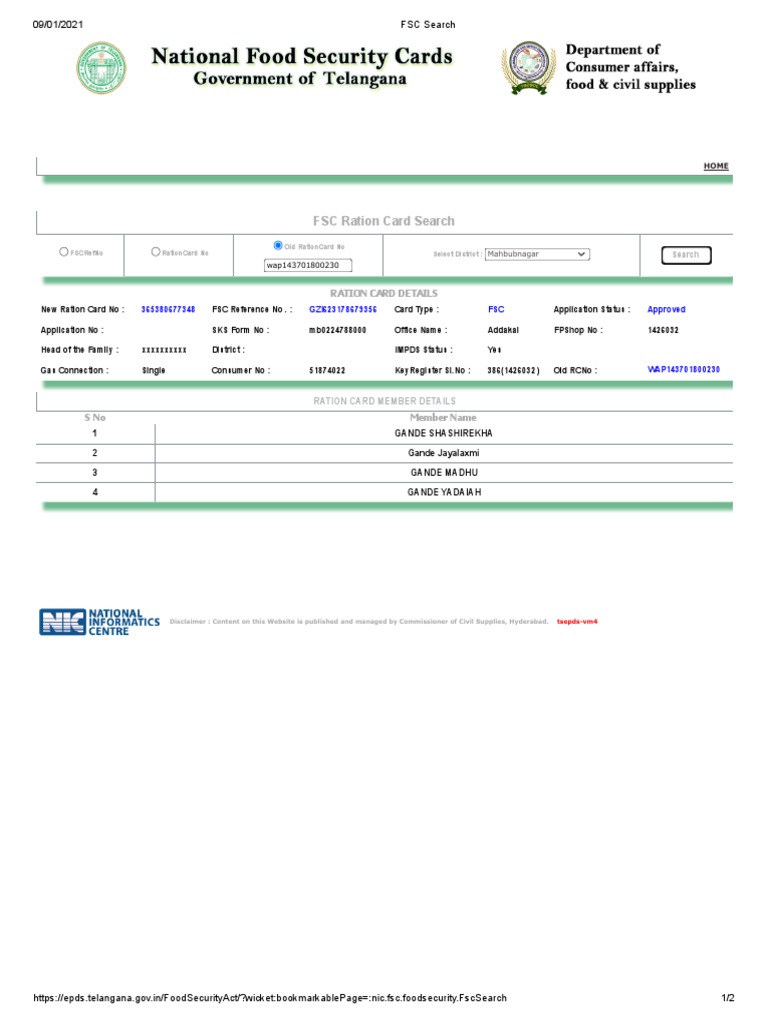 Food Security Card | PDF | Rationing