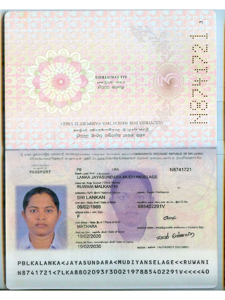 Ruwani Passport | PDF