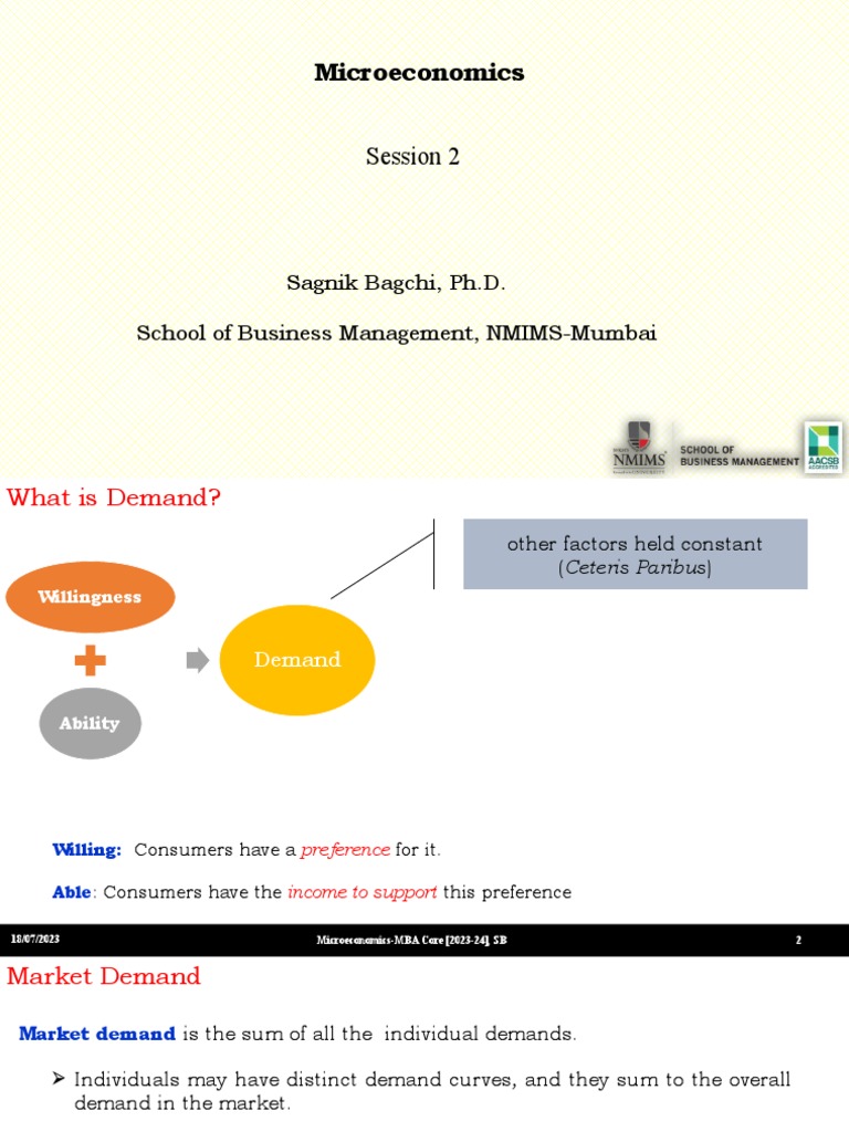 Session-2 SB Microeconomics MBA-Core 2023-24 | PDF