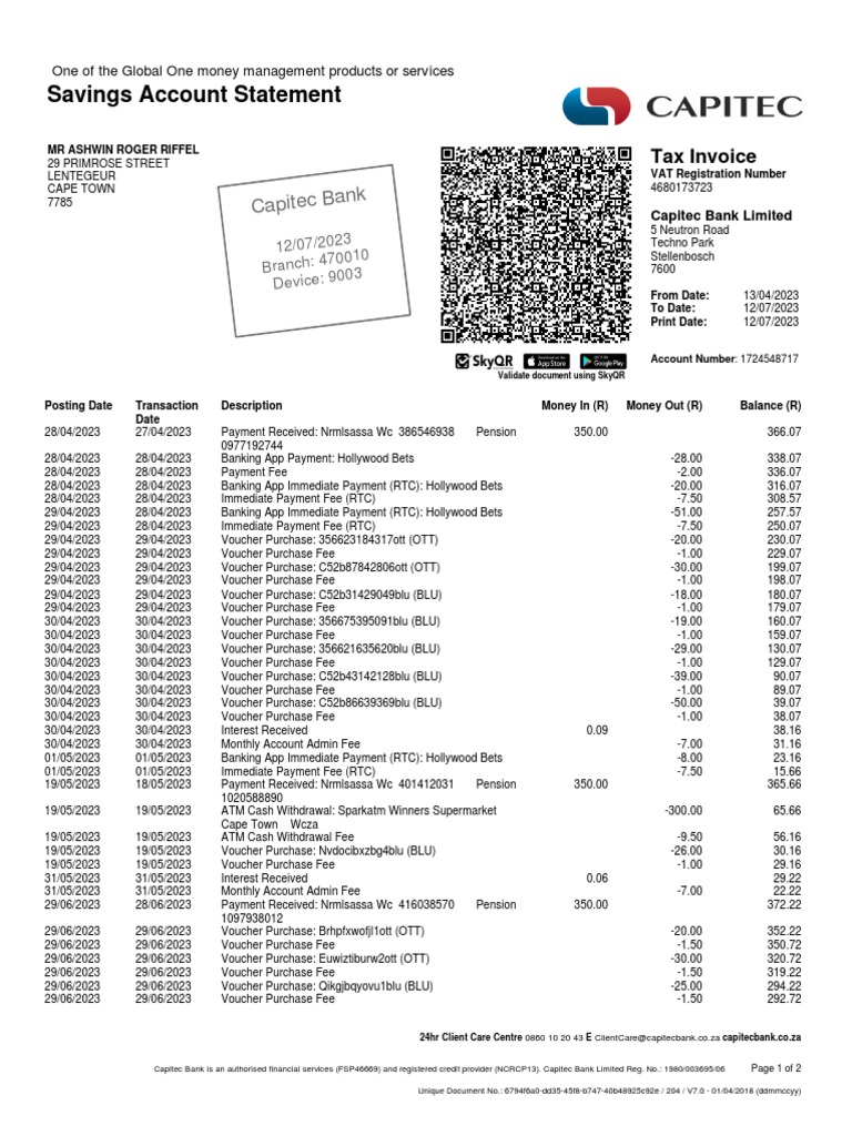 Account Statement | PDF | Automated Teller Machine | Credit Card