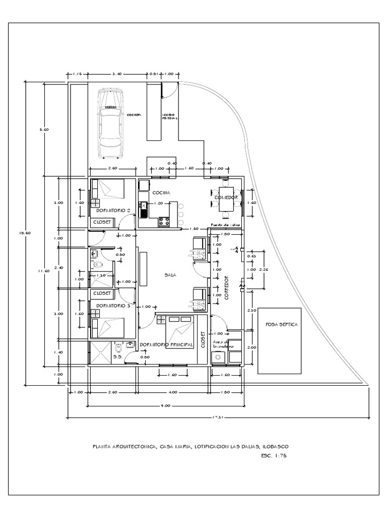 Casa Maria Architectural Plan ILOBASCO | PDF