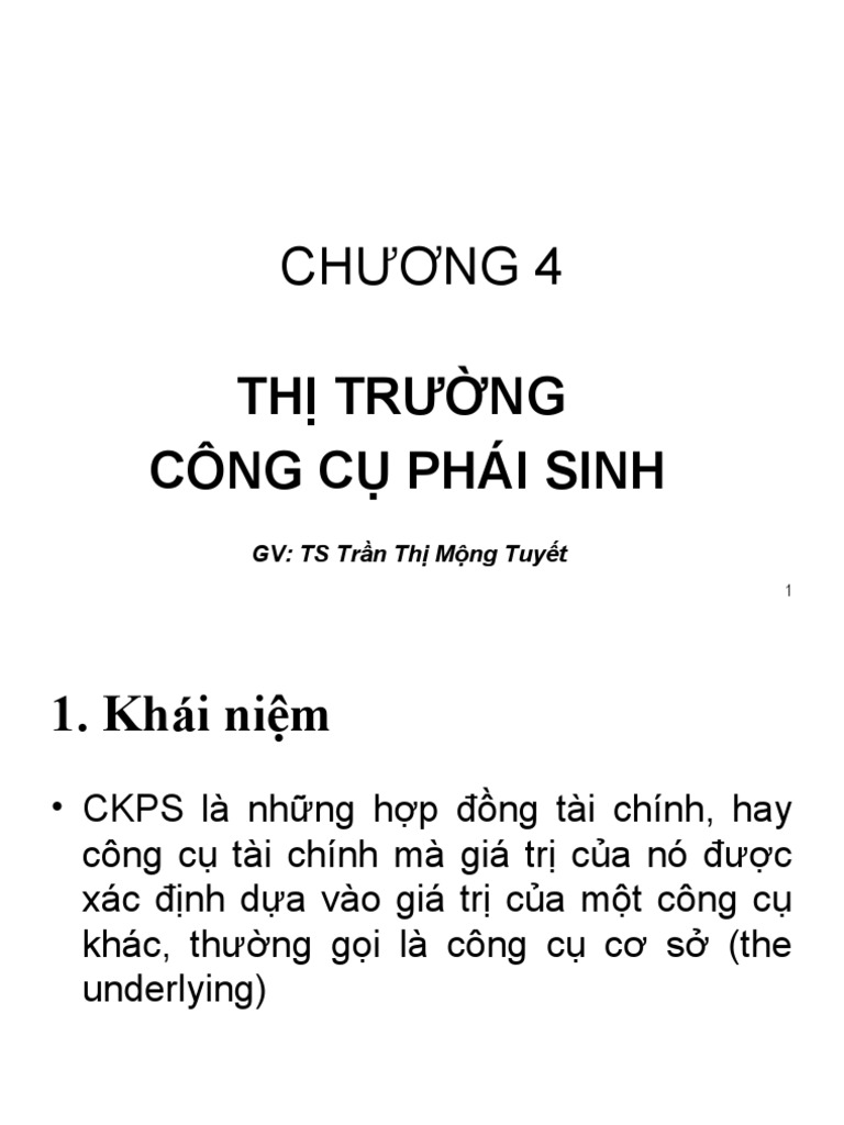 Ban in Chuong 4 Thi Truong Chung Khoan Phai Sinh | PDF