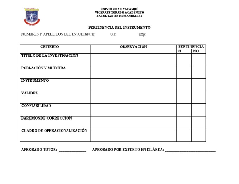 Formato de Pertinencia | PDF