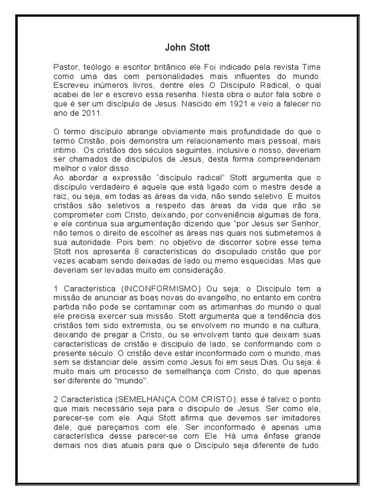 John Stott Pdf Jesus Vida