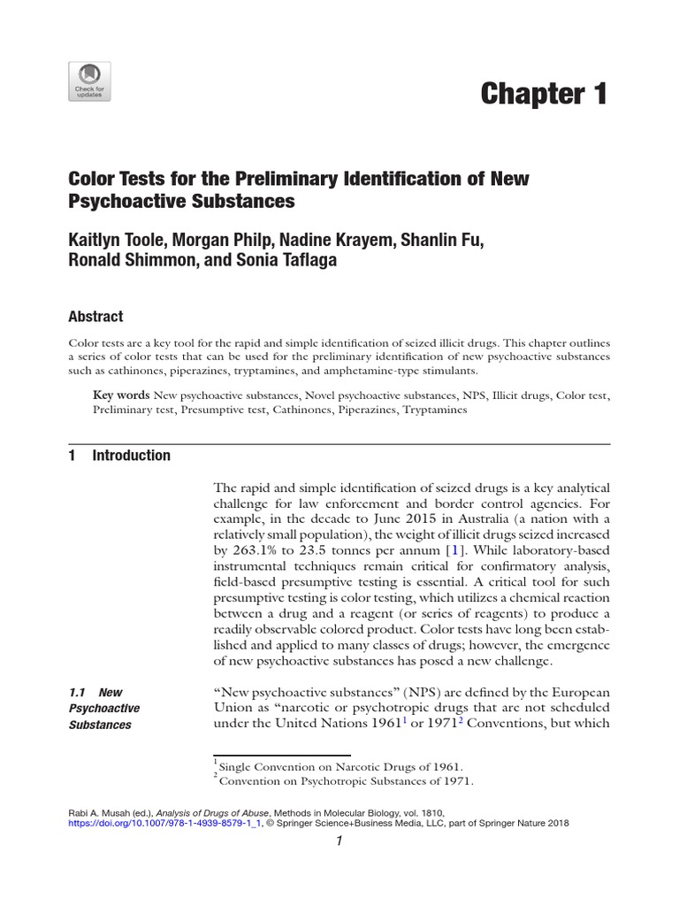 Color Tests For The Preliminary Identification of New | PDF | Ph ...