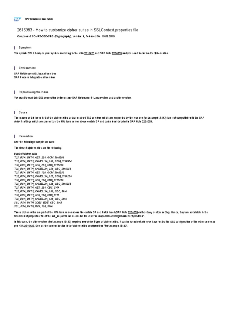 How To Customize Cipher Suites in SSLContext - Properties File | PDF ...