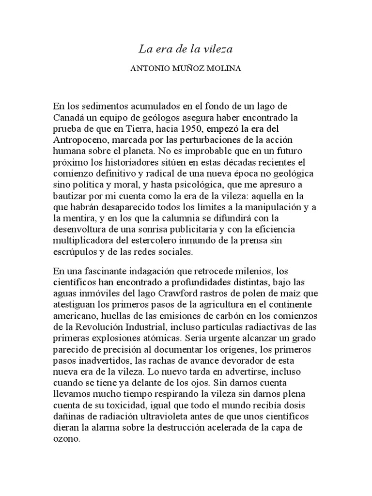 La Era de La Vileza | PDF