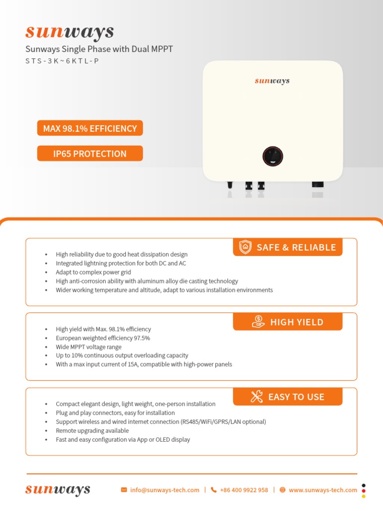 STS-3 6KTL-P Datasheet EN | PDF | Electrical Engineering | Computer ...