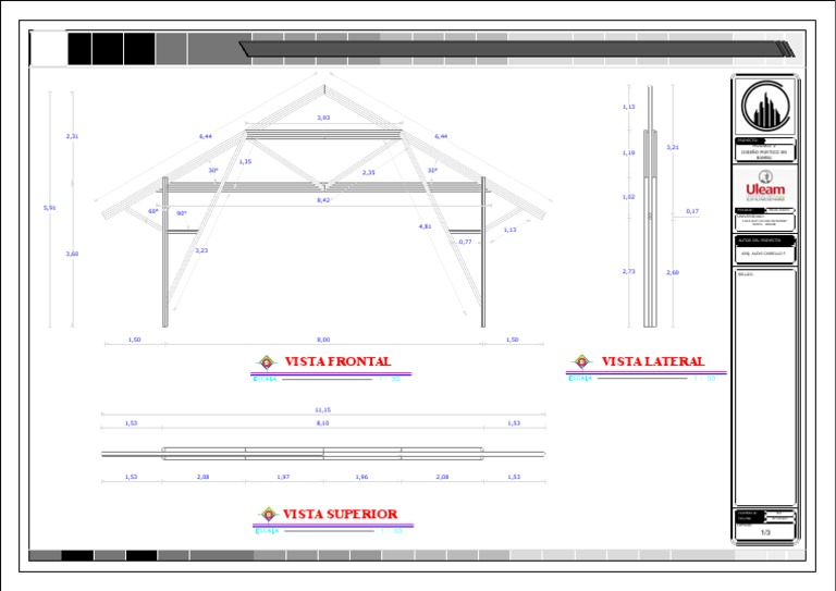 Cercha de Bambú en Diseño de Pórtico | PDF