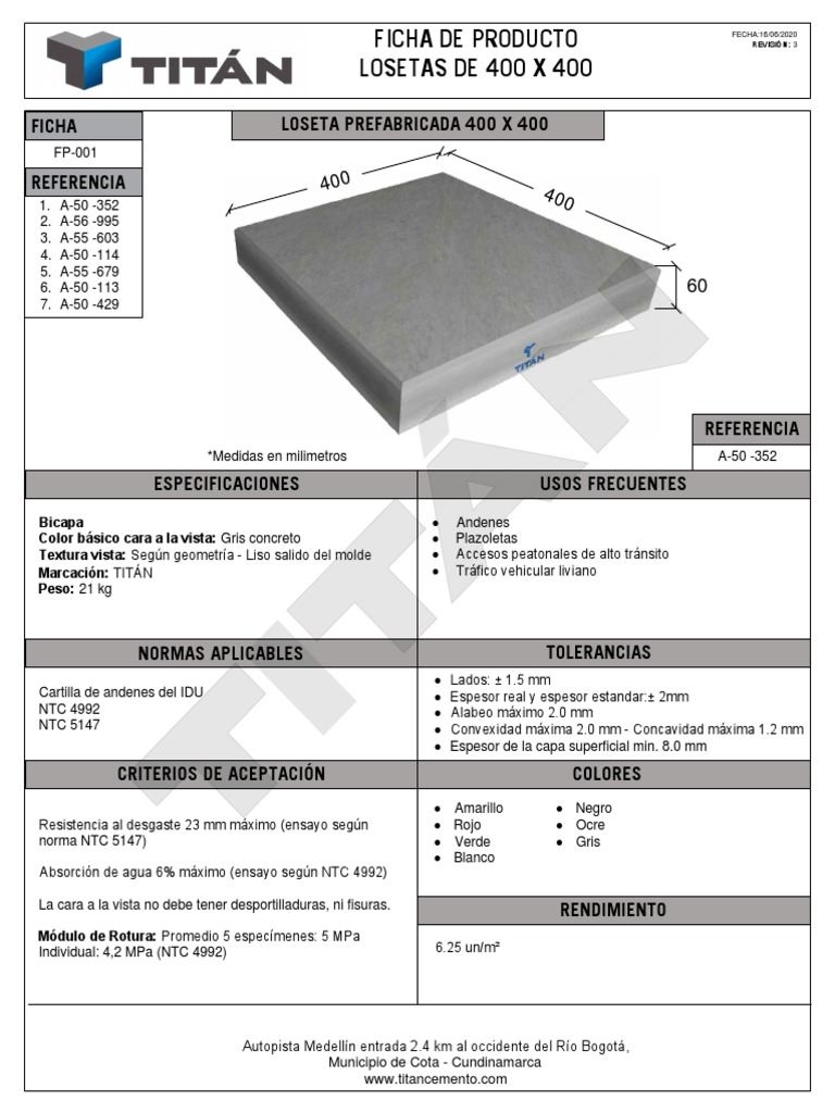 FP 001 Losetas - V31 | PDF