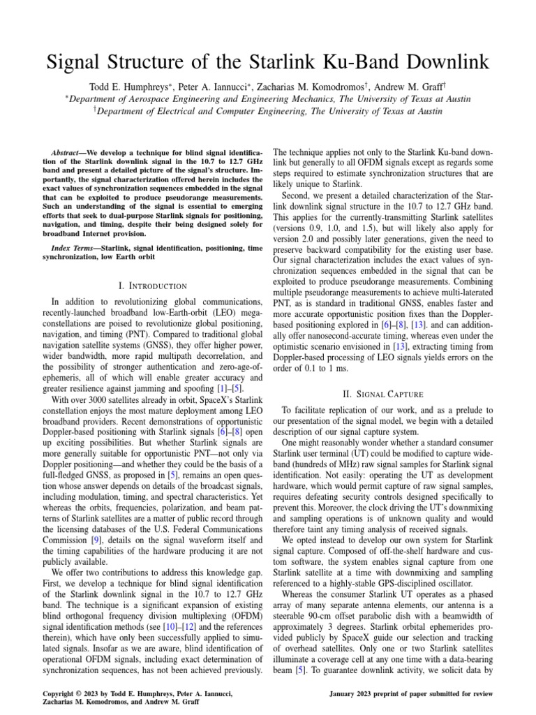 Starlink Structure | PDF | Orthogonal Frequency Division Multiplexing ...